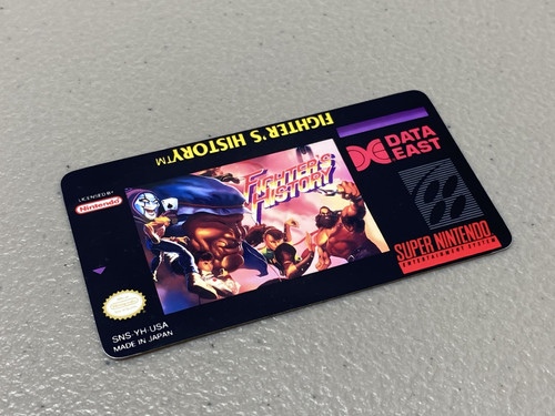 Fighter's History (SNES) Replacement Game Label | Vintage Arcading
