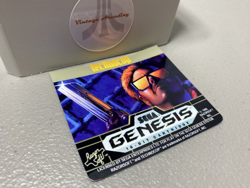 Technocop (Sega Genesis) Replacement Game Label | Vintage Arcading