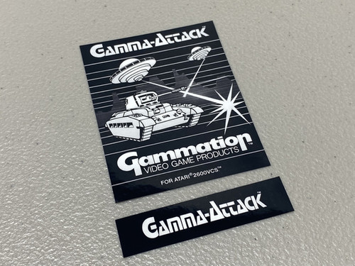 Gamma-Attack, Telesys Size (Atari 2600) Replacement Game Label ...
