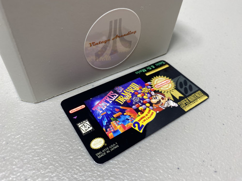 Tetris & Dr. Mario (SNES) Replacement Game Label | Vintage Arcading
