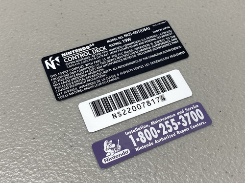 Console Deck (N64) Replacement Label Kit | Vintage Arcading