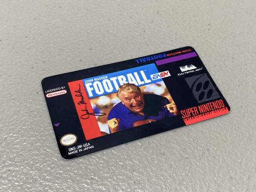 John Madden Football (SNES) Replacement Game Label | Vintage Arcading