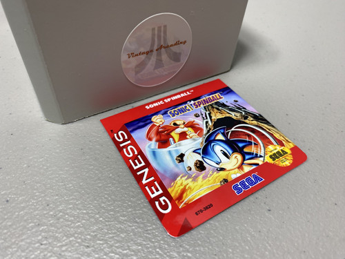 Sonic Spinball (Sega Genesis) Replacement Game Label | Vintage Arcading