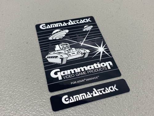 Gamma-Attack (Atari 2600) Replacement Game Label | Vintage Arcading