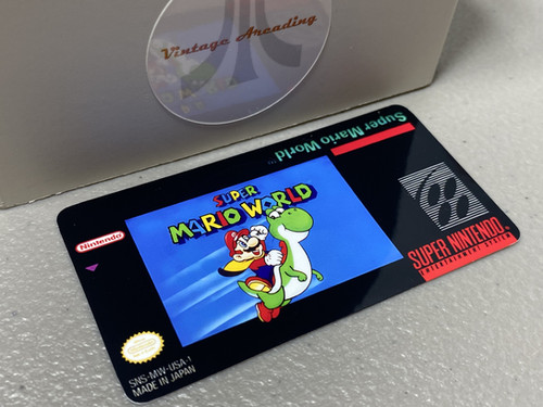 Super Mario World (SNES) Replacement Game Label | Vintage Arcading