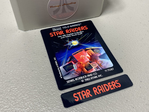 Star Raiders Tele-games (Atari 2600) Replacement Game Label | Vintage ...