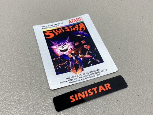 Sinistar (Atari 2600) Replacement Game Label | Vintage Arcading