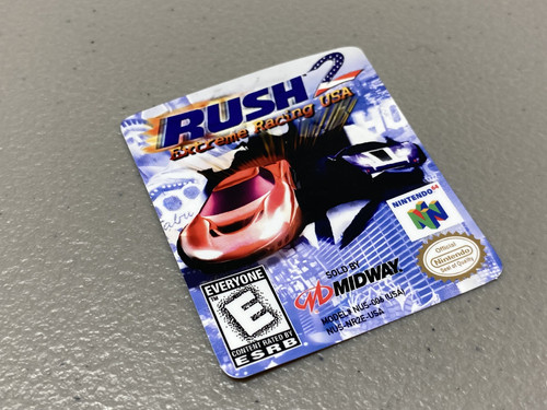 Rush 2 (N64) Replacement Label | Vintage Arcading