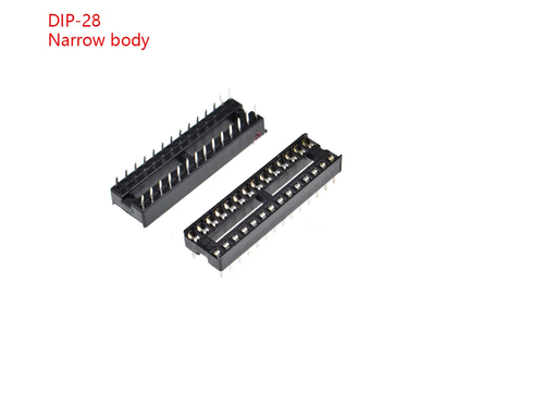 Narrow body DIP28 IC SOCKET 28 PIN dip-28 DIP 28PIN 2.54MM PITCH ...