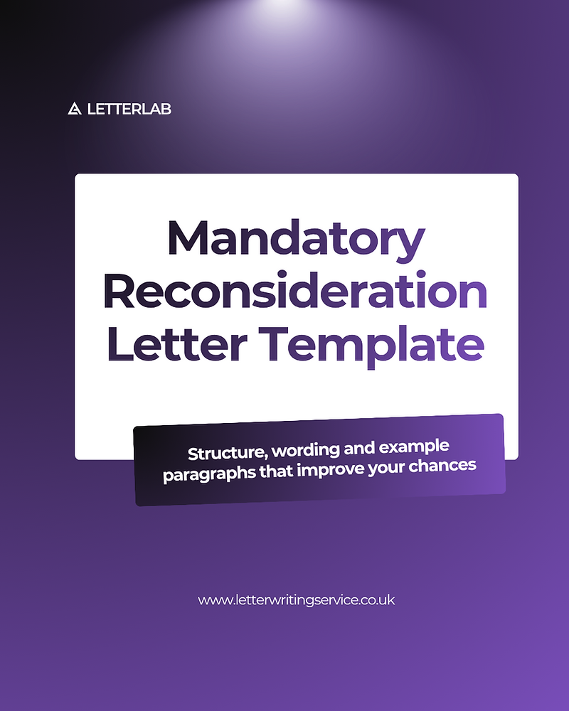 Mandatory Reconsideration Letter Template: Structure, Example ...