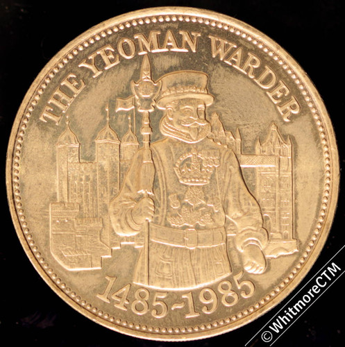 1985 500th Anniversary of Yeoman Warders Medal 36mm Royal Mint Cupro ...