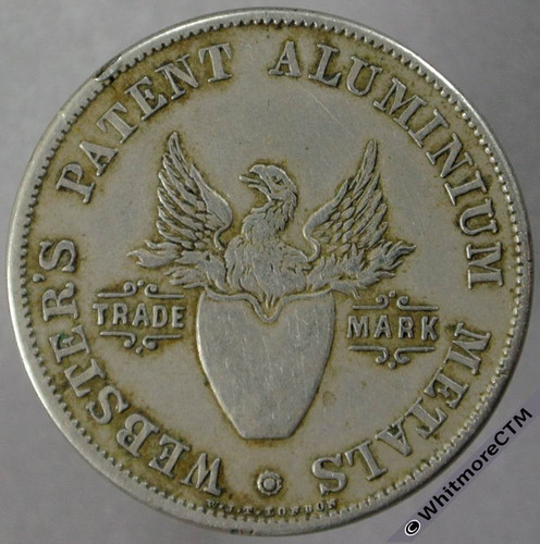 Advertising Token London 30mm Websters Patent Aluminium Metals By W.J ...
