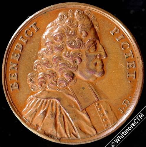 1724 Switzerland Geneva Benedict Pictet Medal 28mm By Dassier. Eisler ...