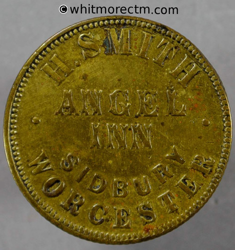 Worcester Inn / Pub Token W6040 Angel Inn Sidbury H.Smithr / 3D Daniell ...
