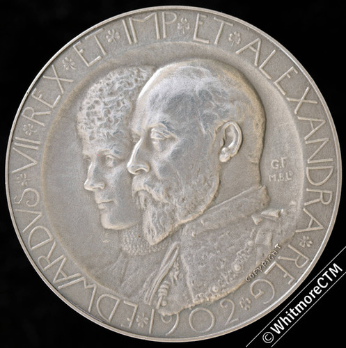 1902 Kidderminster Edward VII Coronation Medal 35mm WE4435I3a Silver ...