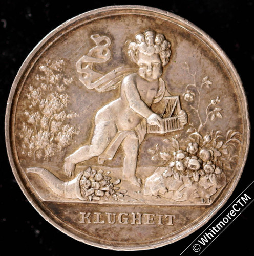 (circa 1820) German Whist Token 26mm Klugheit (wisdom) in ex - silver ...