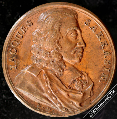 1723 French Painter Jacques Sarazin Medal 28mm By Dassier. Eisler 96 ...