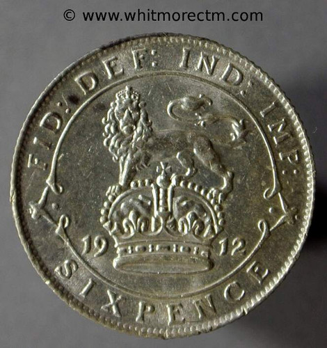 1912 British Sixpence George V | whitmore