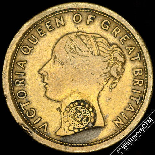 Unknown Unofficial Farthing size Token, 23mm Victoria obverse V17 ...