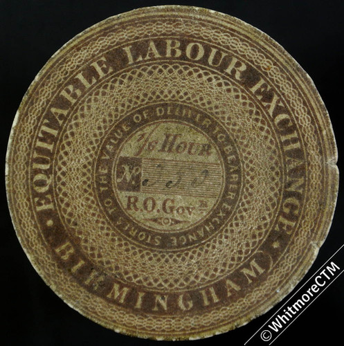 Equitable Labour Exchange Birmingham, 1/6 hour labour note 41mm EXRare ...
