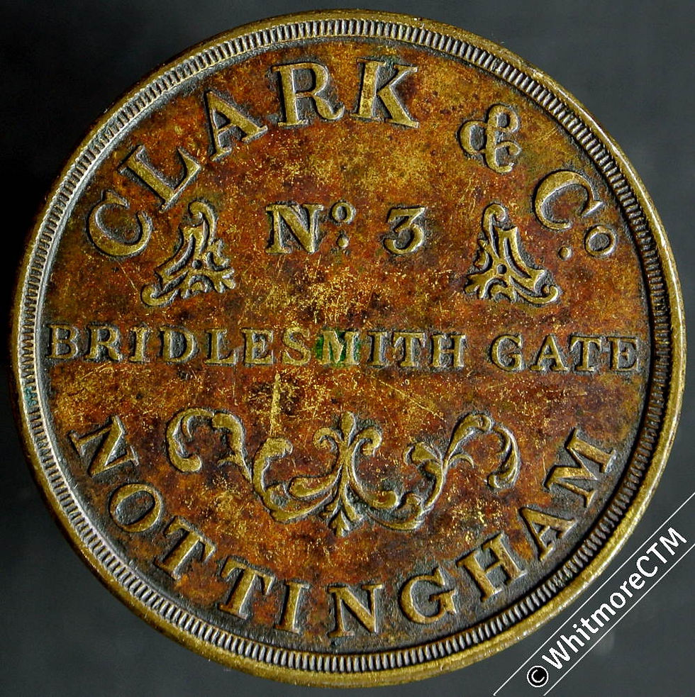 Advertising Token Nottingham 28mm Clark & Co Tea dealer. Junk ...