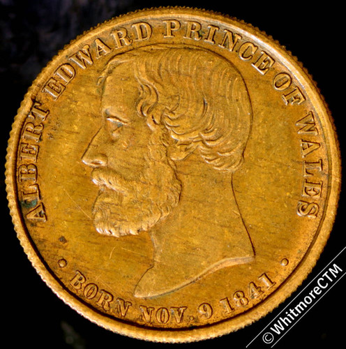 1872 Recovery of Prince of Wales (Edward VII) from typhoid Medal 23mm ...