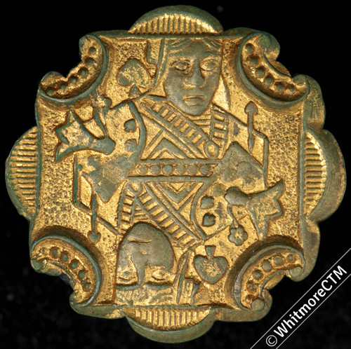 Card Counter Token 24mm Queen of Spades, King of Hearts - Gilt Ae ...