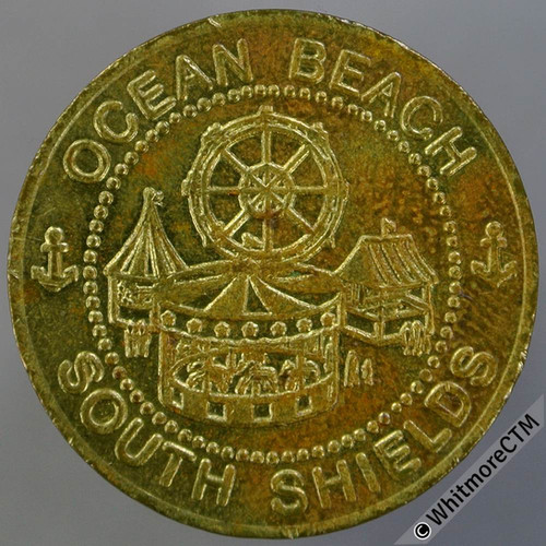 Ticket Pass Token South Shields 23mm Ocean Beach. View of fairground ...