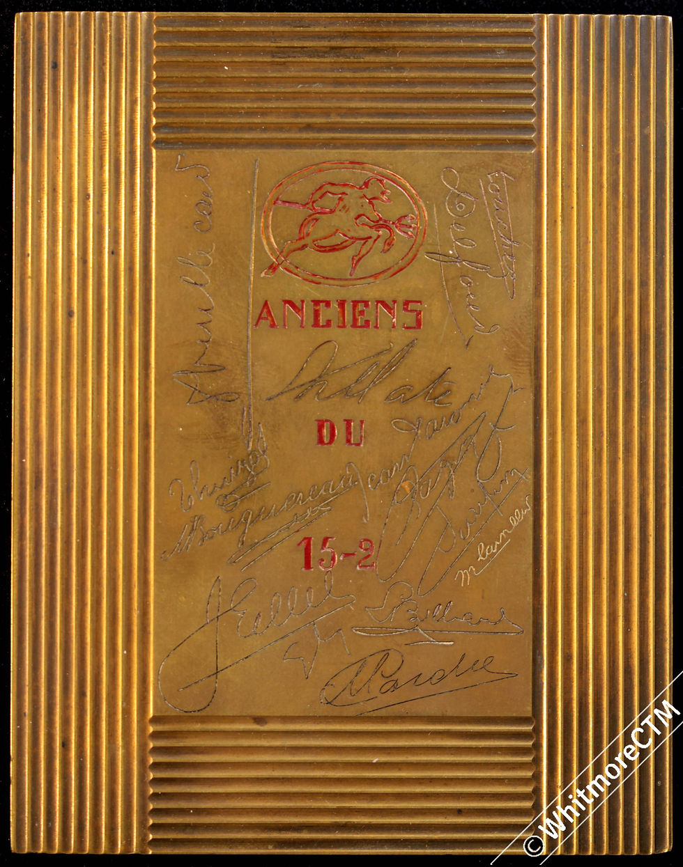 France 152nd Infantry Regiment, Red Devils 15-2 plaque 128 x 100mm Ae ...