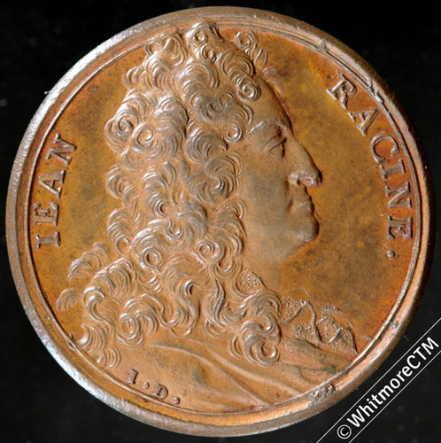 1723 French Poet Jean Racine Medal 28mm By Dassier. Eisler 124 | whitmore
