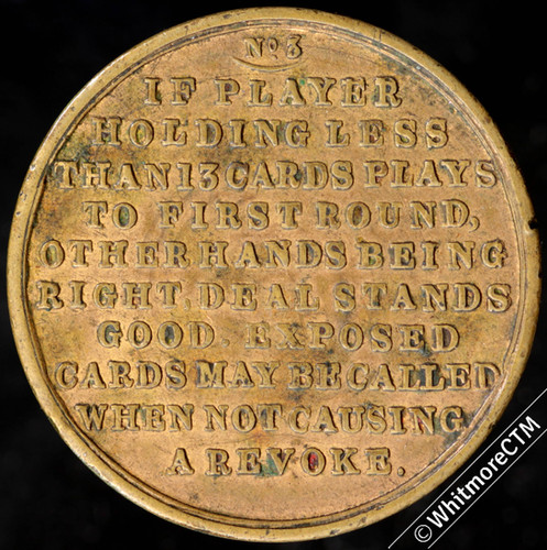 Card Counter Rules of Whist Token 22mm Gilt Ae | whitmore