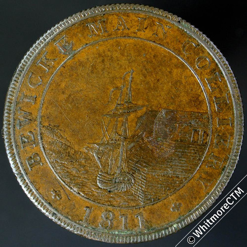 19th Century Penny Newcastle on Tyne 885 1811 Bewicke Main Colliery ...