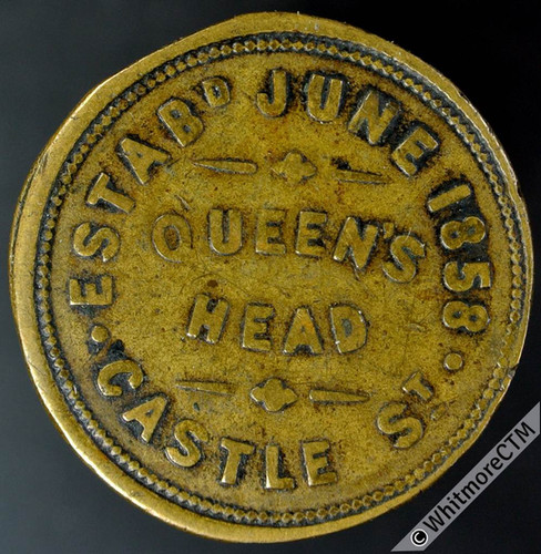 Inn / Pub Token Tiverton? Queens Head June 1858 2nd Borough Building ...