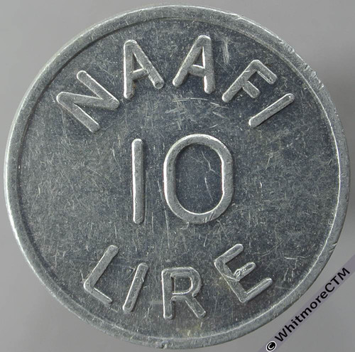 Armed Forces Token Italy NAAFI 10 Lire - Uniface. Aluminium | whitmore