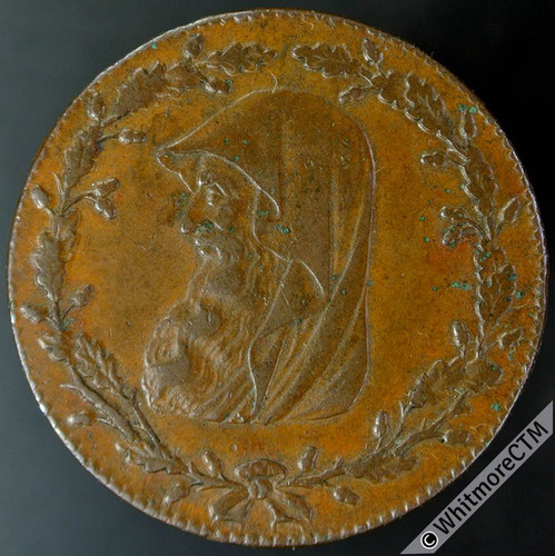 18th Century Halfpenny Anglesey 304 1788 Druids head / P M Co Cypher ...