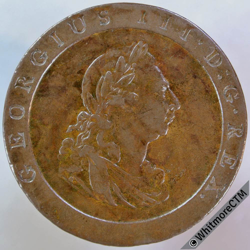 1797 George III Copper Cartwheel Penny 10 Leaves | whitmore