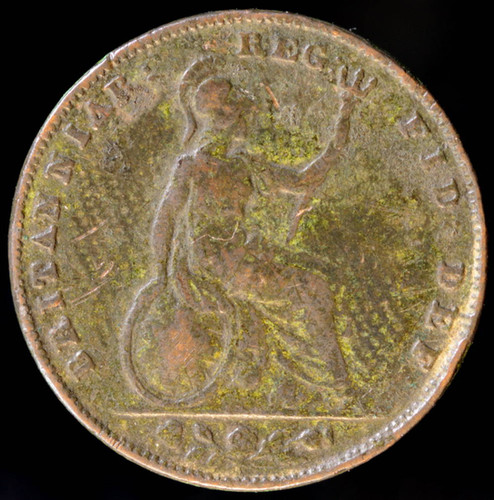1857 British Copper Farthing Victoria Young Head. | whitmore