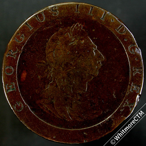 1797 George III Copper Cartwheel Penny 10 Leaves | whitmore