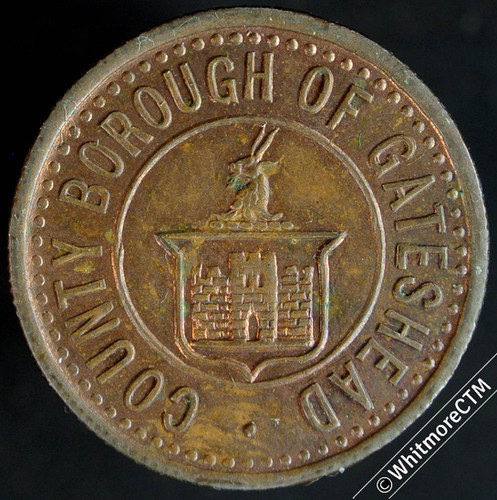 Gateshead Value Stated Token County Borough 3D By Ardill. 25mm Bronze ...