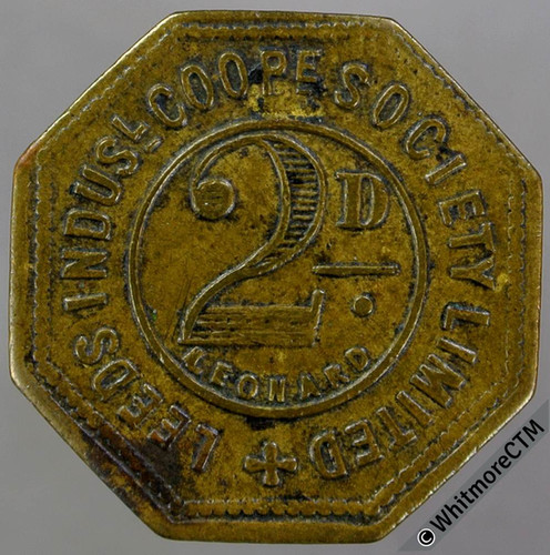 Co-Operative Society Token Leeds Industrial. 23mm 2d (both sides ...