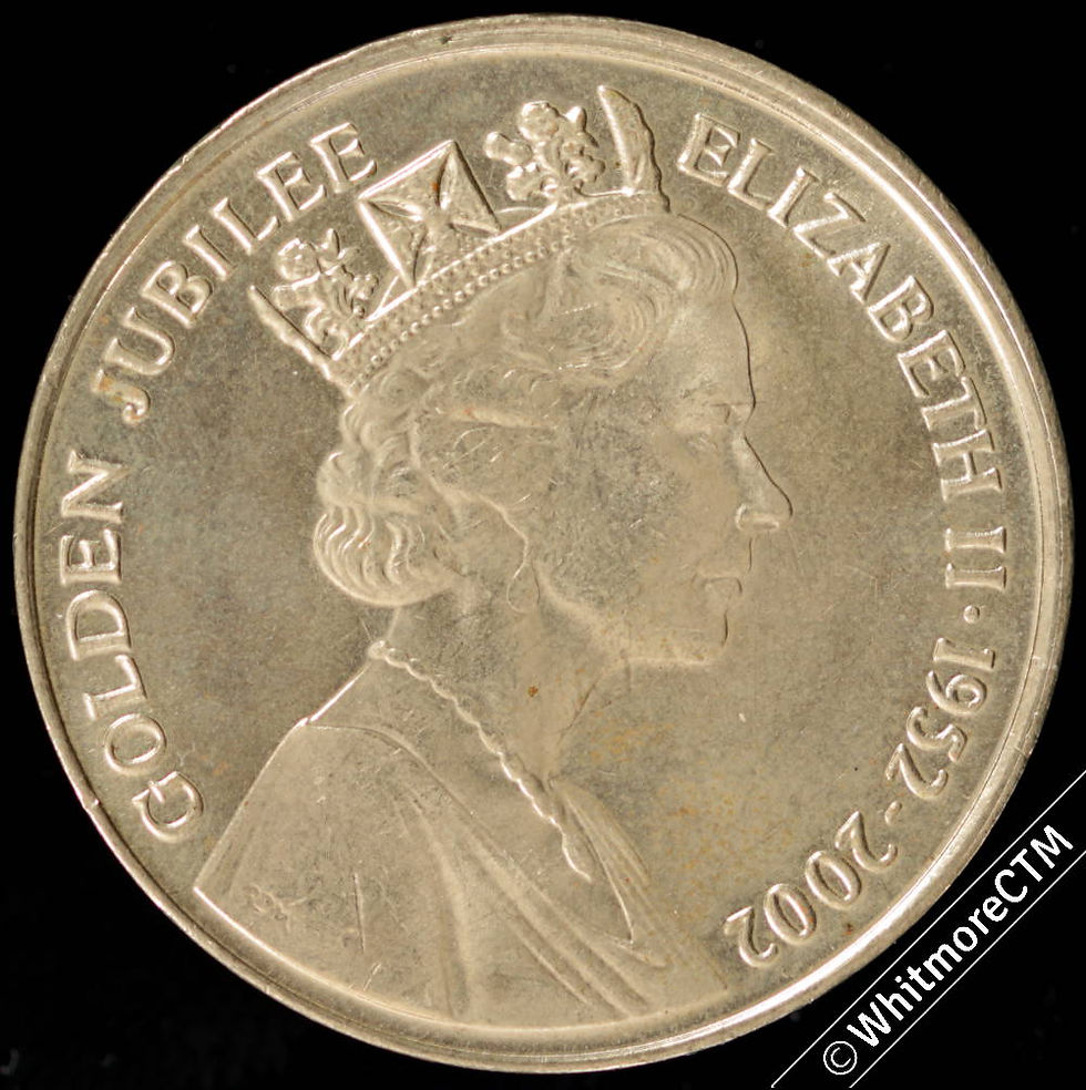 2002 Golden Jubilee Queen Elizabeth II Medal 32mm Gilt Brass | whitmore