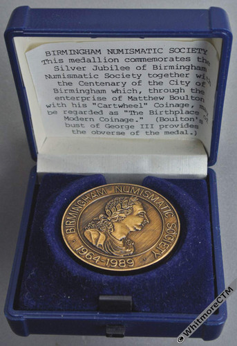 Birmingham 1989 Centenary & 25th Anniversary of Numismatic Society ...