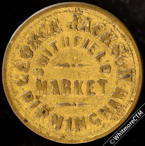 Birmingham Smithfield Market Token 25mm W4700 1s/- George Jackson ...