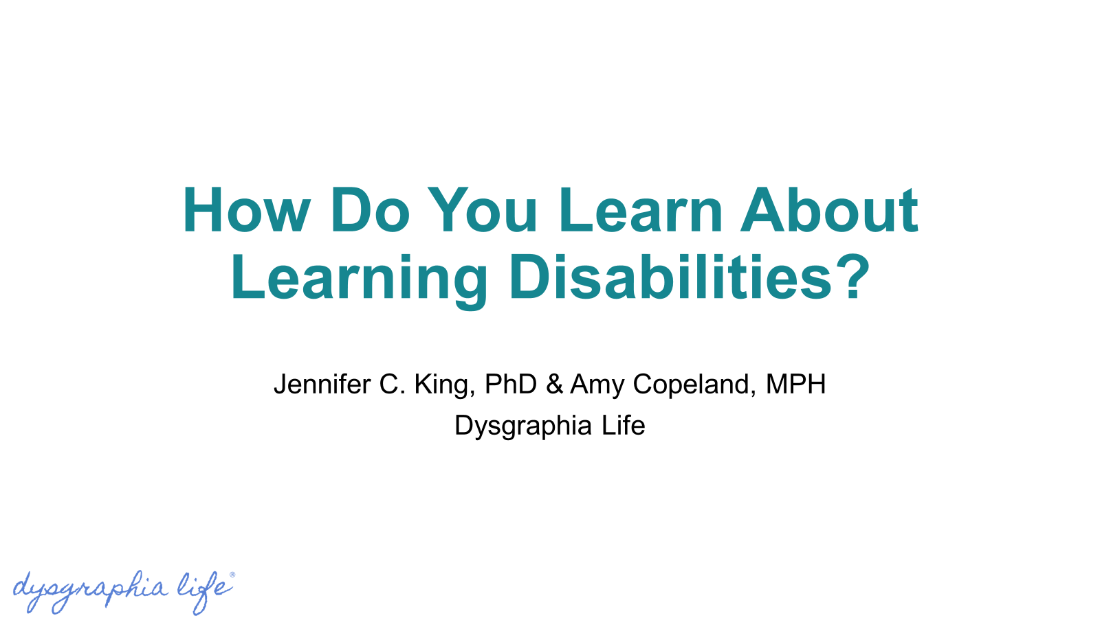 How Do You Learn About Learning Disabilities?