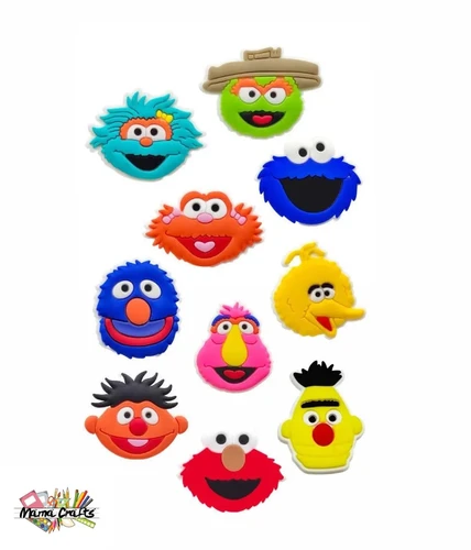 Sesame Street Croc Charms: Elmo, Cookie Monster, Big Bird | Mama Crafts