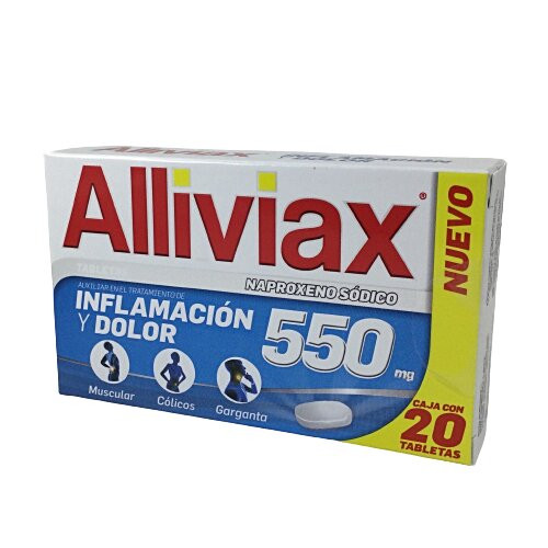 ALLIVIAX C/20 TABLETAS 550MG | JMP