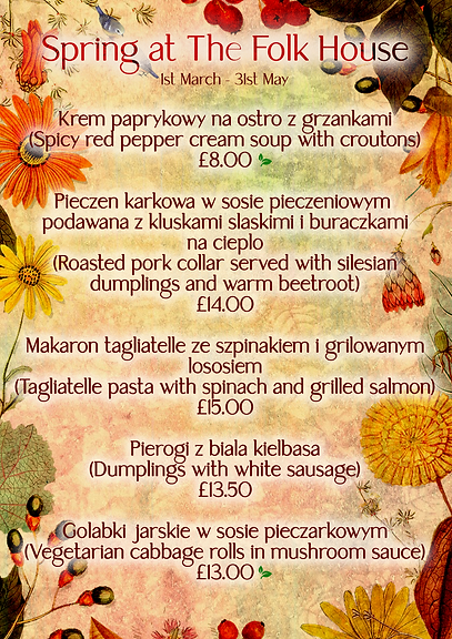 Menu | The Folk House