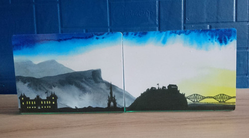 Edinburgh Skyline - Set of 2 Tea Light Holders | Carloway Hand Crafts