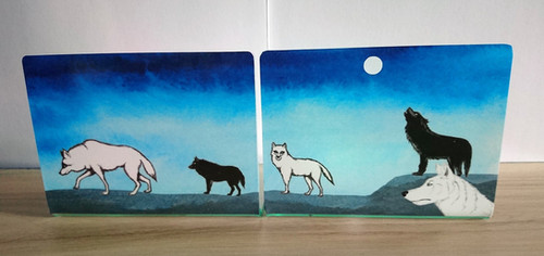 Wolf Pack - Set of 2 Tea Light Holders | Carloway Hand Crafts