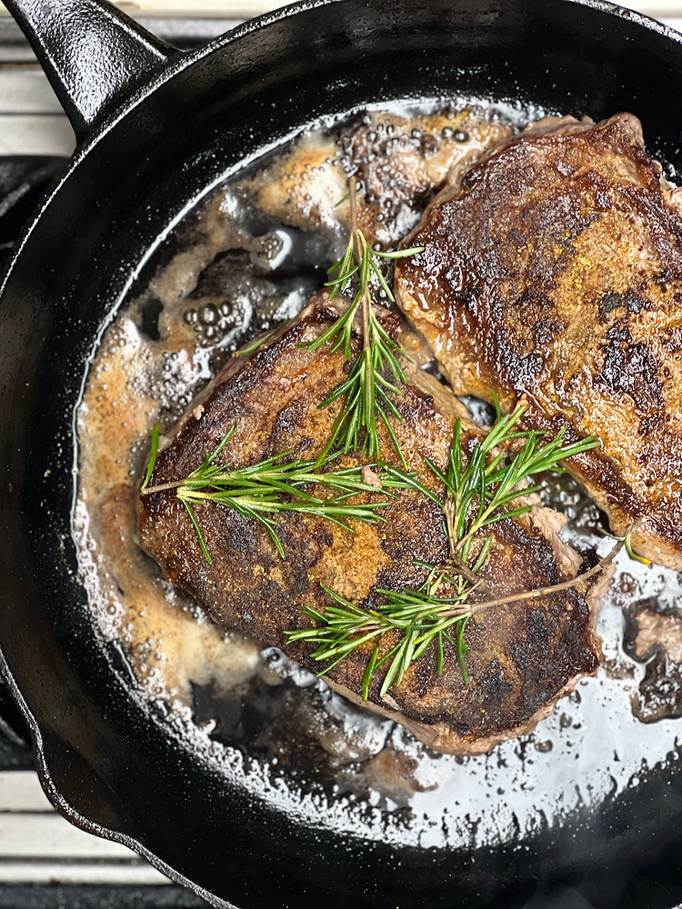 Pan-Seared Beef Ribeye Steak